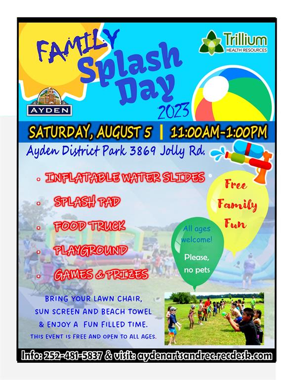 Ayden Arts and Recreation - Family Splash Day
